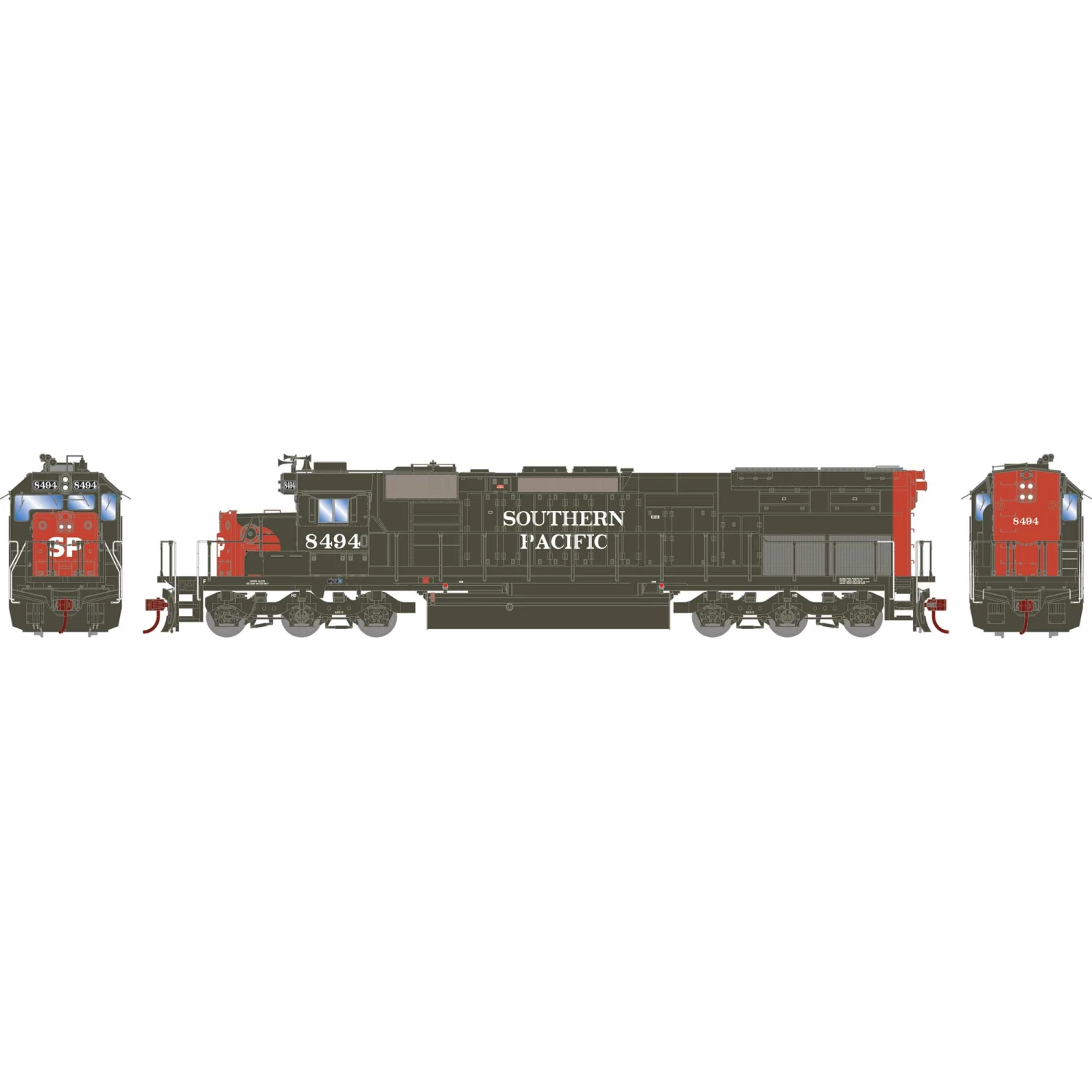 Classic Romantic Athearn HO RTR SD40T-2 with DCC & Sound, SP #8494 for Locomotives at ...